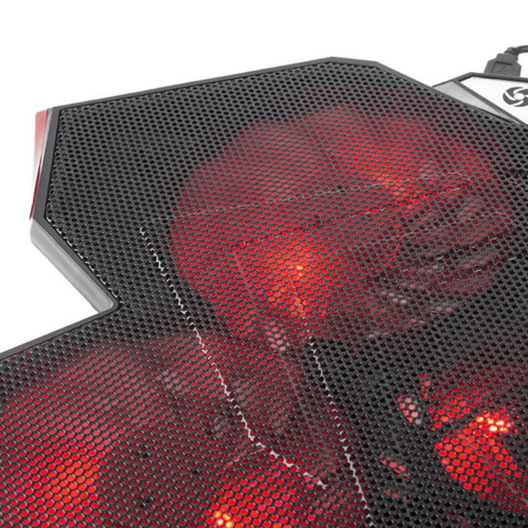 COOLER PARA LAPTOP CYBERCOOL HA-K3 5 VENTILADORES LUZ ROJA CYBERCOOL ...