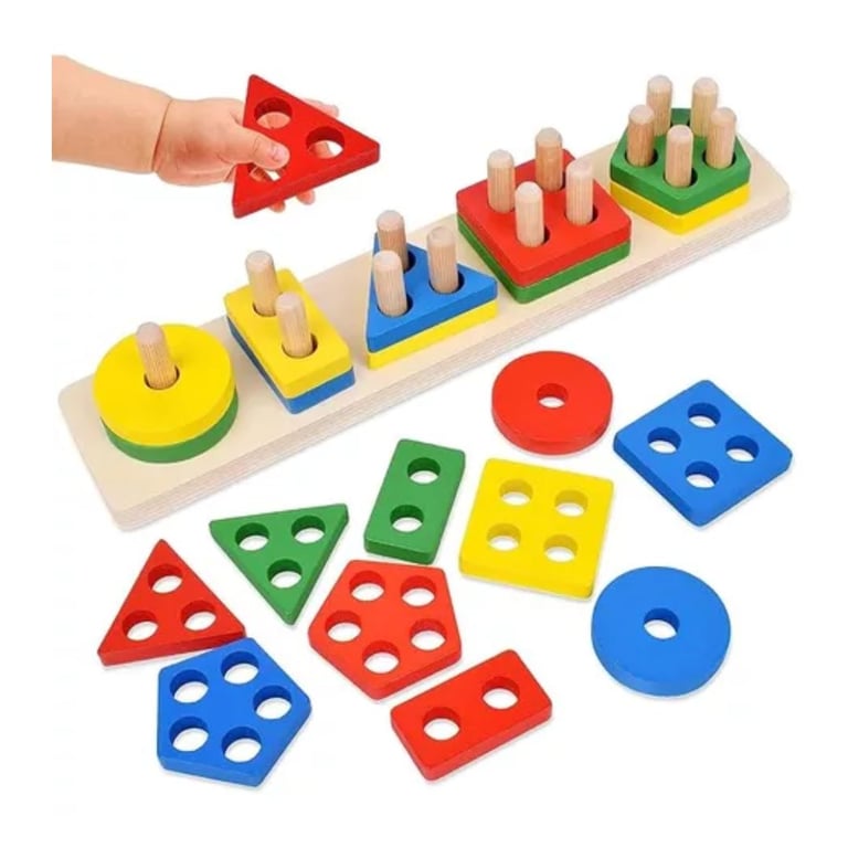 Juego Didáctico De Figuras Geométricas 10 Figuras Montessori GENERICO ...