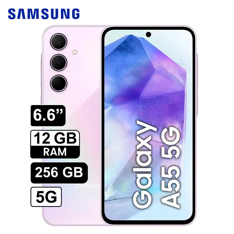 Celular libre Samsung Galaxy A55 256GB 12GB RAM 6,6 Pulg VIOLETA ...