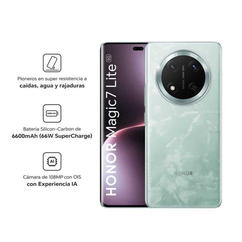 NUEVO HONOR MAGIC 7 LITE 5G 8GB 256GB COLOR - VERDE HONOR | falabella.com