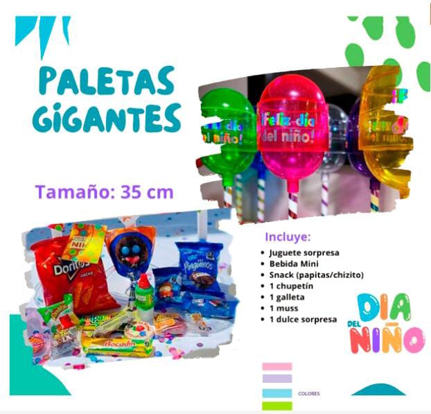 Pack 2 Chupetin gigante sorpresa fiestas cumple GENERICO | falabella.com