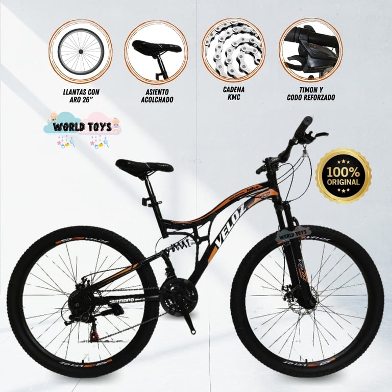 Bicicleta Deportiva Aro 26 «ASCENT» Orange VELOX | falabella.com