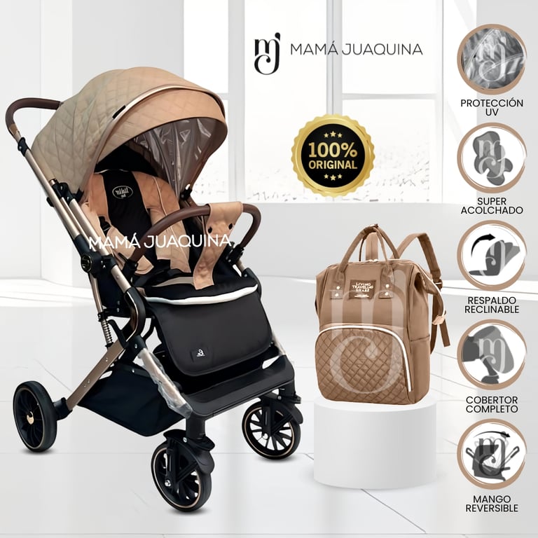 Coche Cuna de Lujo «RADINK PALENT» Edición Limitada Beige BABY ...