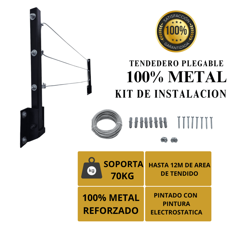 Tendedero Tendal Retráctil Ropa Metálico 3 líneas GENERICO | falabella.com