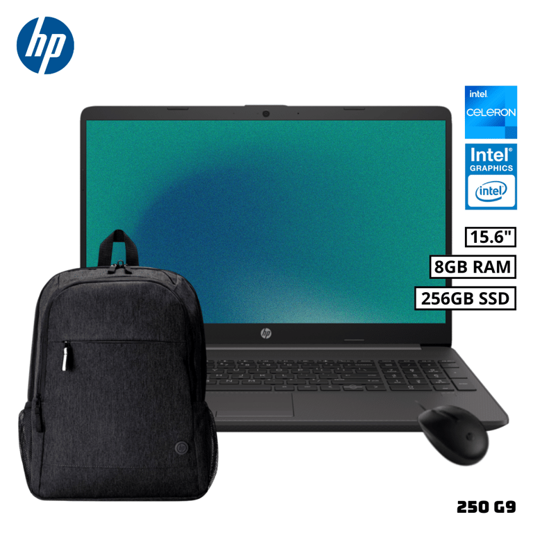 LAPTOP HP 250 G9 15.6 HD INTEL CELERON N4500 8GB RAM 256GB SSD HP ...