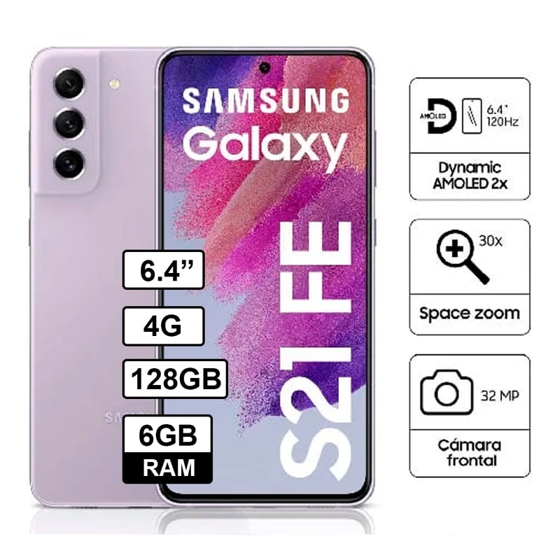 Celular Samsung Galaxy S21 FE 6GB RAM - 128GB Color Morado SAMSUNG ...