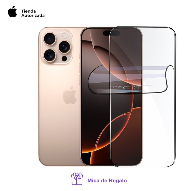 Apple Iphone 16 Pro 128Gb Esim Desert Titanium con Mica Hidrogel APPLE ...