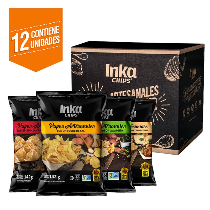 Papas Artesanales Inka Chips Mix 4 Sabores - 12 und x 142g INKA CHIPS ...