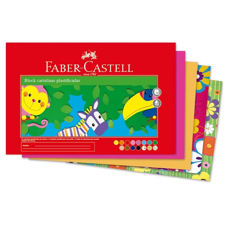 Block Cartulinas Plastificadas x 18 Hojas FABER-CASTELL | falabella.com