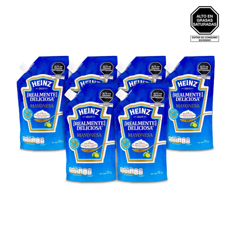 Pack mayonesa doypack 6x340g HEINZ | falabella.com