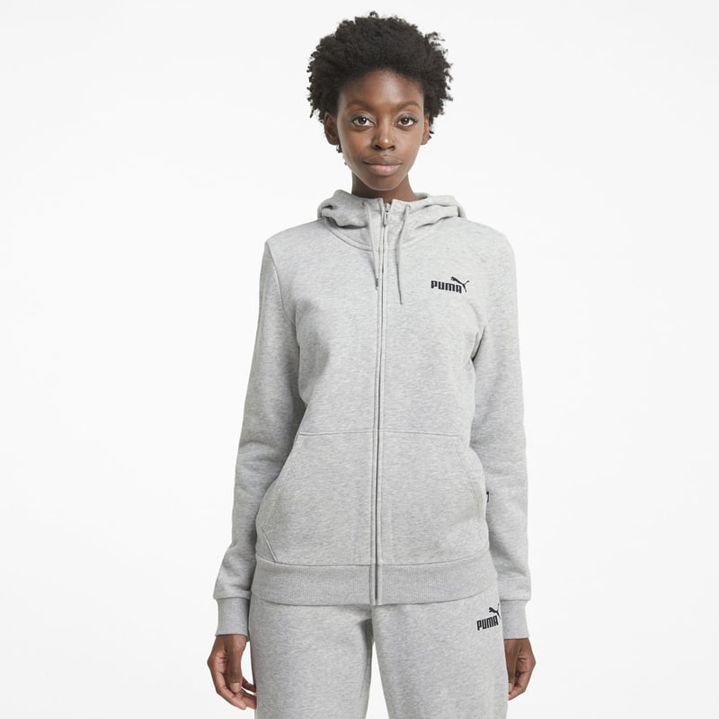Casaca ESS Small Logo Full-Zip Hoodie FL Training Mujer PUMA ...