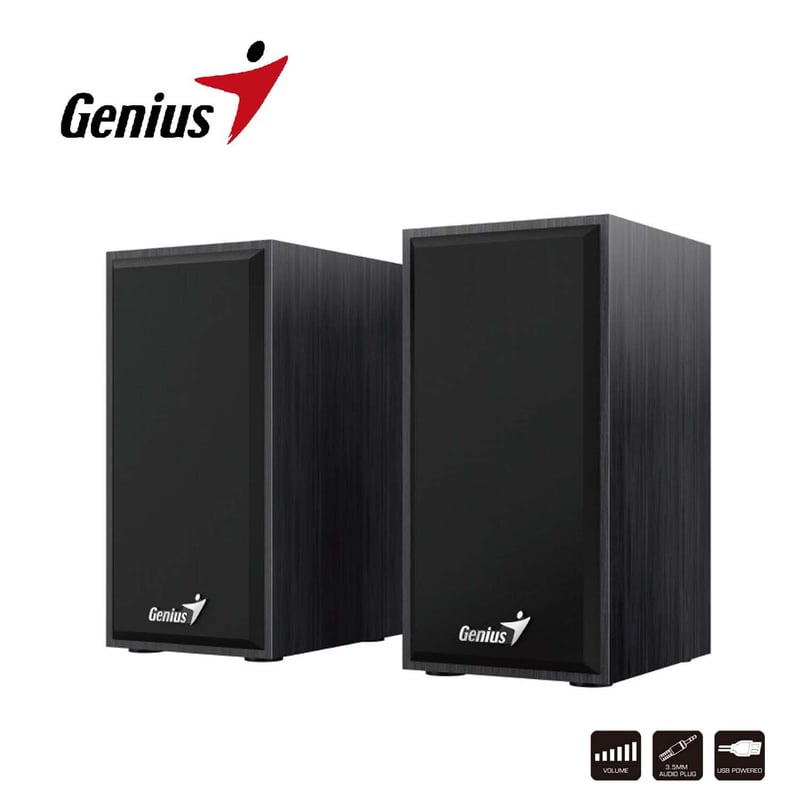 Parlantes Genius SP-HF180 Wooden Stereo USB-3.5 mm Negro GENIUS ...
