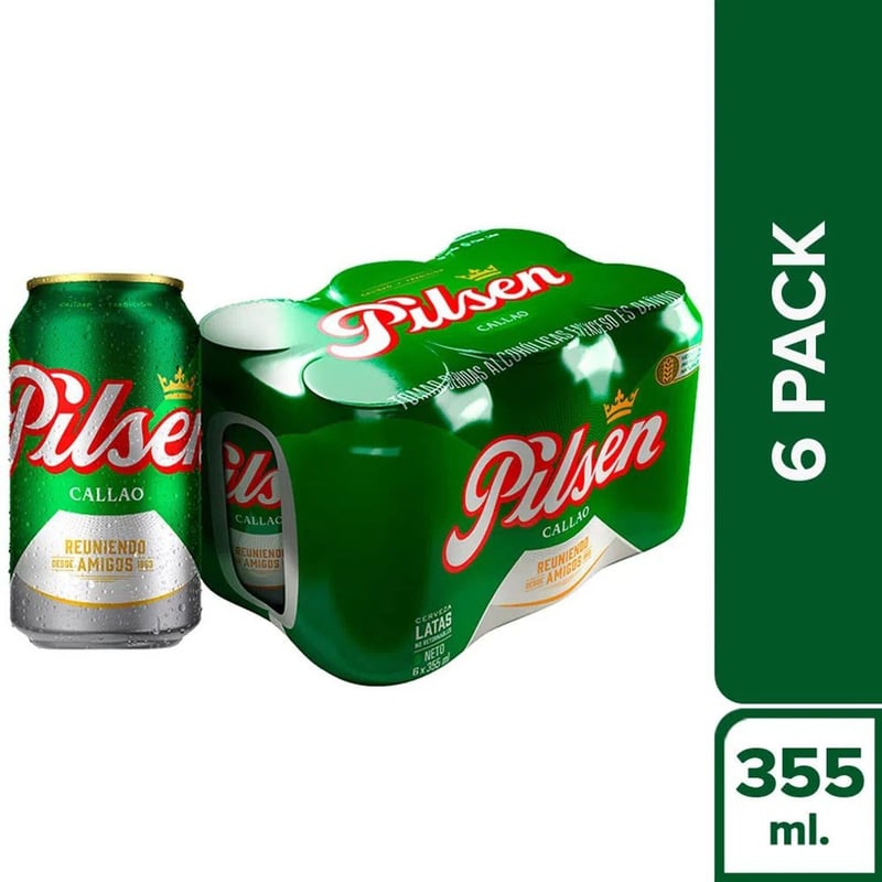 Six Pack Pilsen Callao Lata 355ml PILSEN | falabella.com