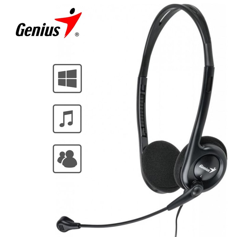 Audífono Con Microfono Genius HS-200C Para PC 3.5mm Negro GENIUS | falabella.com