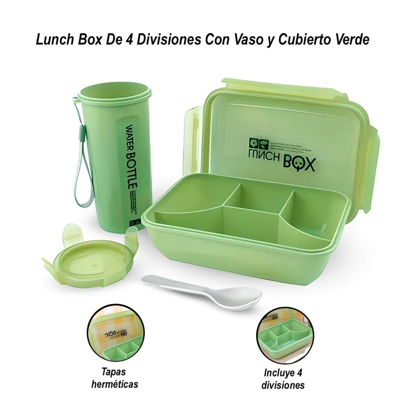 Taper Y Vaso Hermético Lunch Box Verde | falabella.com