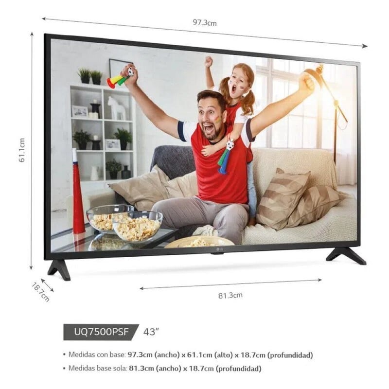 TV LG UHD 43 4k Smart ThinQ AI 43UQ7500PSF 2022 LG | falabella.com