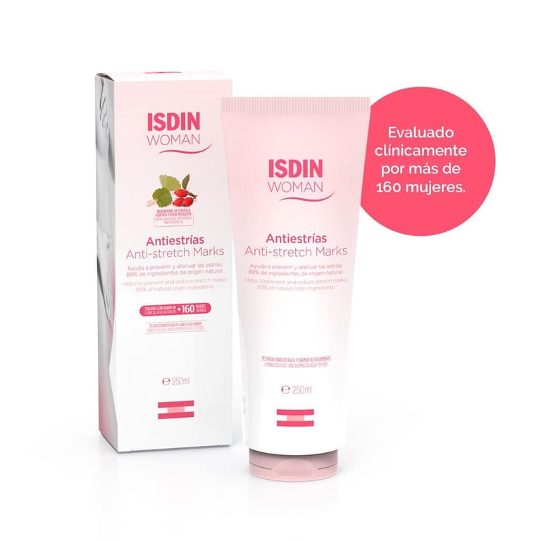 ISDIN Woman Antiestrías 250ML - Crema corporal que ayuda a prevenir y ...
