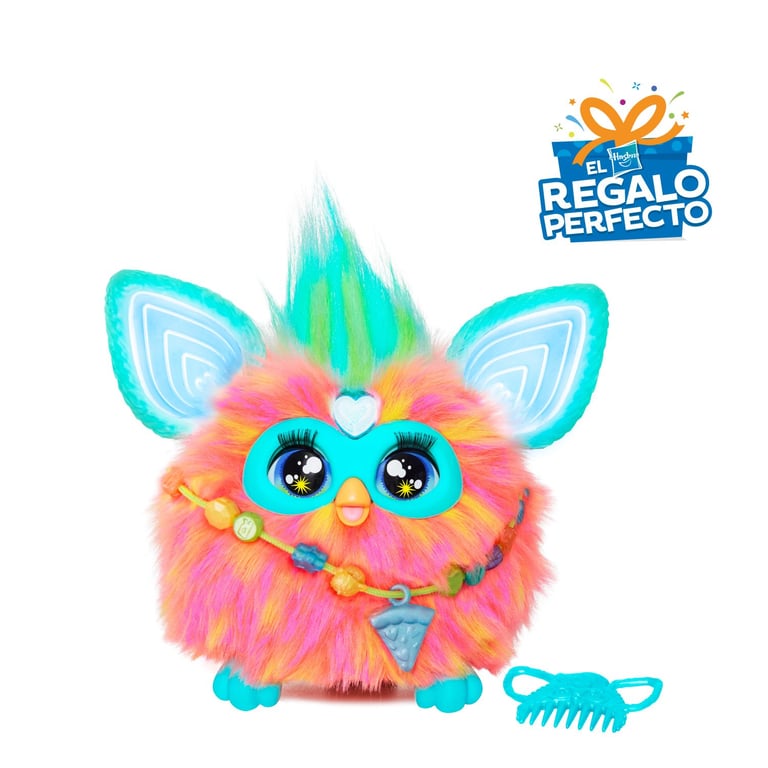 Juguete Furby Peluche Interactivo Coral Español 2023 FURBY | falabella.com