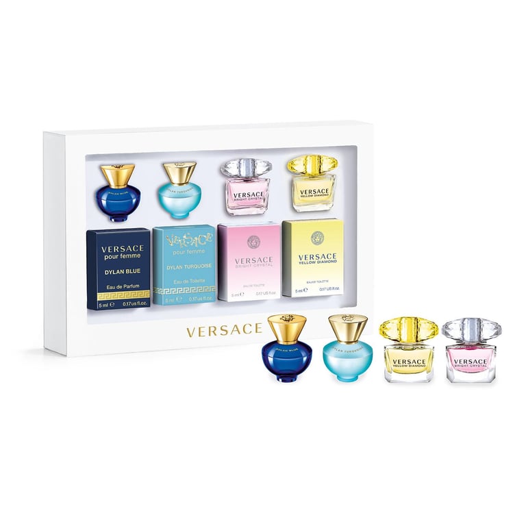 Set Miniaturas Versace Femenino: Floral-Frutal Eau De Toilette VERSACE ...