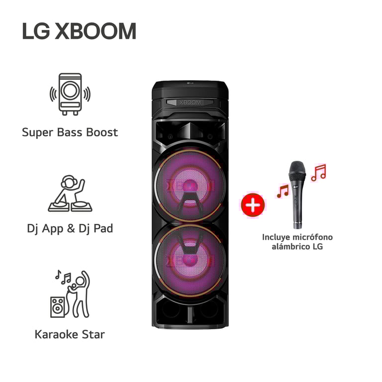 Torre de sonido LG XBOOM RNC9 Multi-Bluetooth Karaoke Star LG ...
