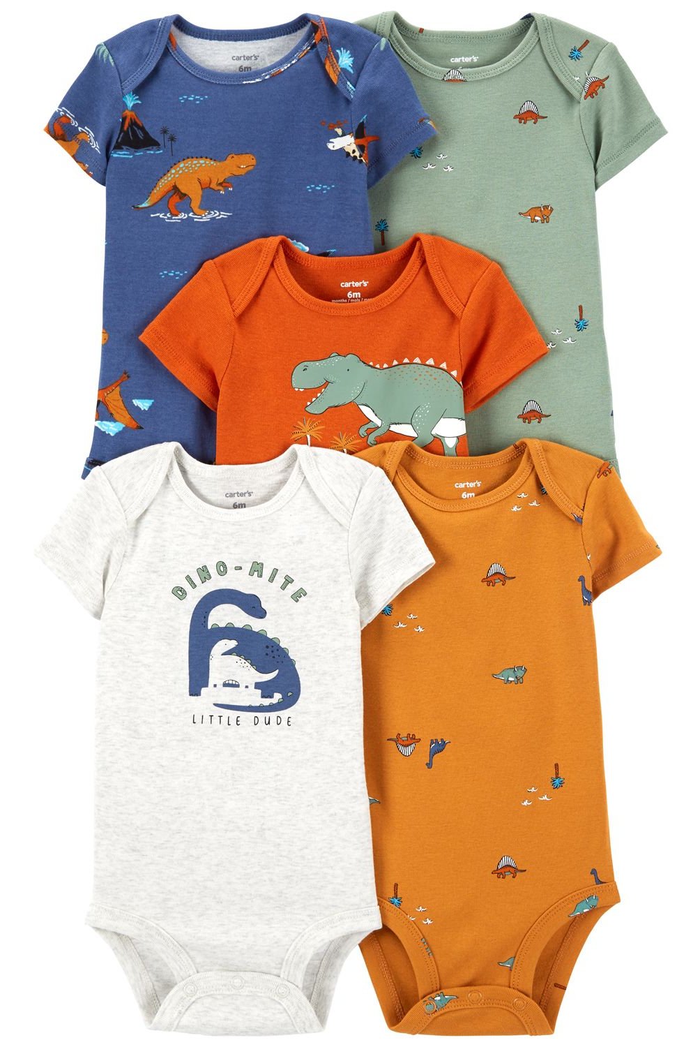 Body Bebé niño Pack x5 Manga Corta Algodón Carters CARTER'S | falabella.com