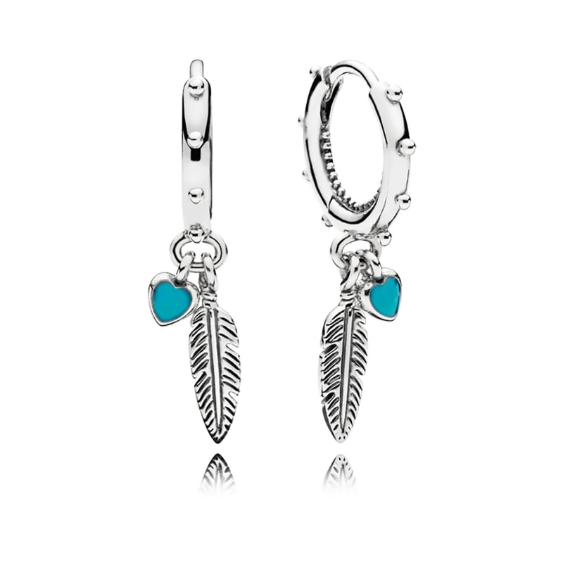 Aretes De Aro Pluma Y Corazones PANDORA | falabella.com