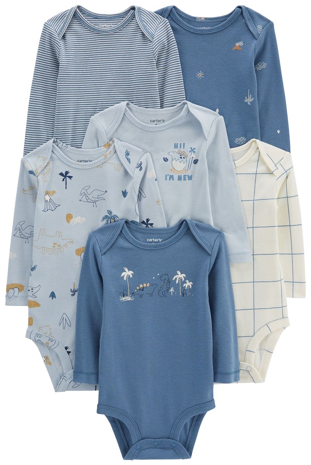 Body Bebé Niño Manga Larga Pack X6 Algodón Carters CARTER'S | falabella.com