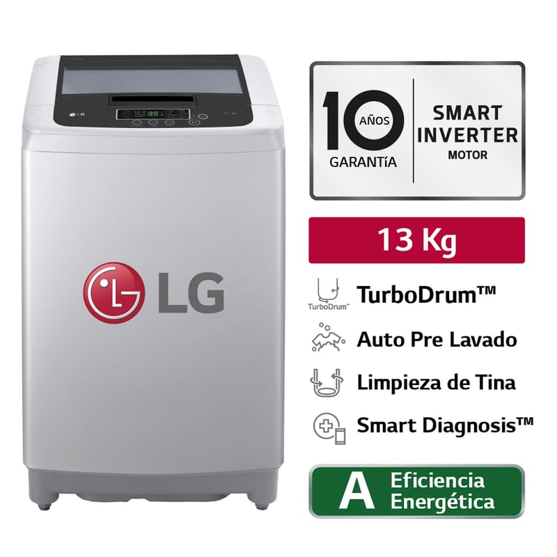 Lavadora WT13DPBK 13kg Smart Motion Carga Superior Gris LG LG | falabella.com