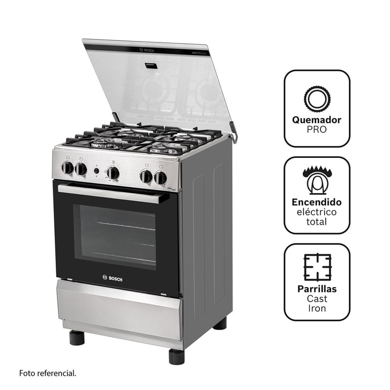 Cocina A Gas 4 Hornillas Pro 445 Max BOSCH | falabella.com