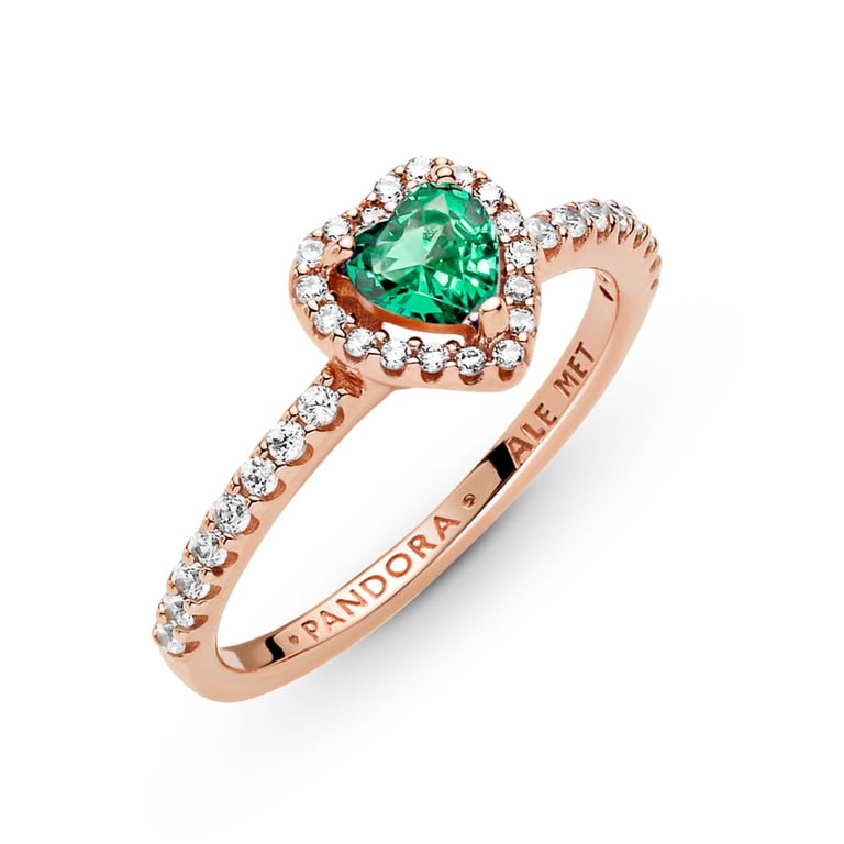 Anillo Rose Corazón Elevado Verde PANDORA | falabella.com