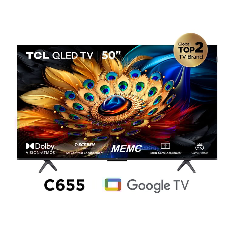Televisor Tcl 50" Google Tv 50c655 Qled 4k Ultra Hd Smart Tv TCL ...