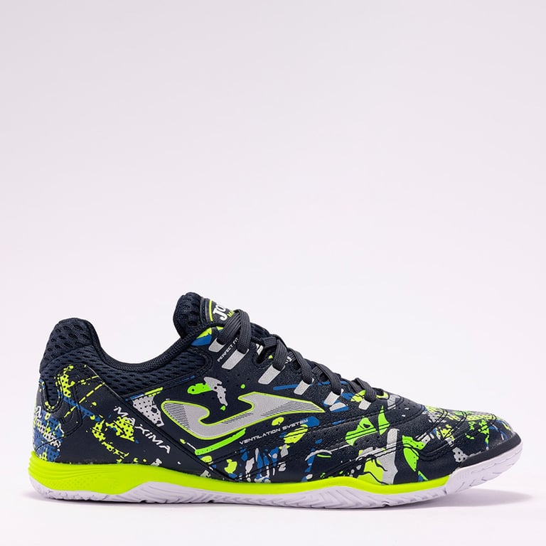 Zapatillas De Fútbol Hombre Joma Maxima 2433 Navy Lemon Fluor In JOMA ...