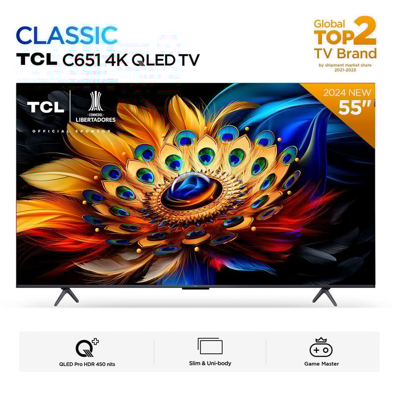 Televisor Tcl 55" Google Tv 55c651 Qled 4k Ultra Hd Smart Tv TCL ...