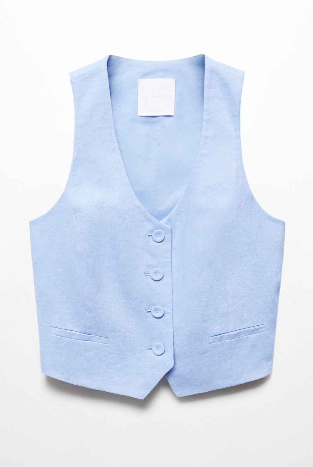 Chaleco 100% Lino Mujer Mango MANGO | falabella.com