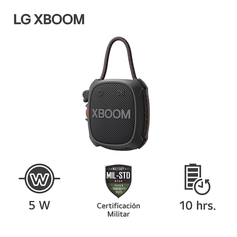 Parlante Lg Xboom Go Xg2t 5w Bluetooth Certificación Militar (2024) LG ...