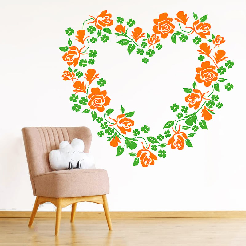 Vinilo Corazón De Flores STICKART | falabella.com