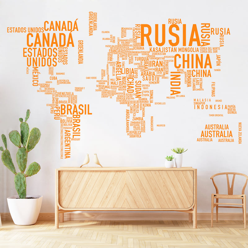 Vinilo Países Del Mundo STICKART | falabella.com