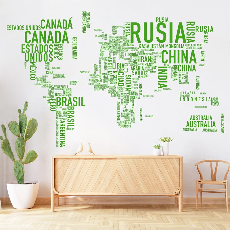 Vinilo Países Del Mundo STICKART | falabella.com