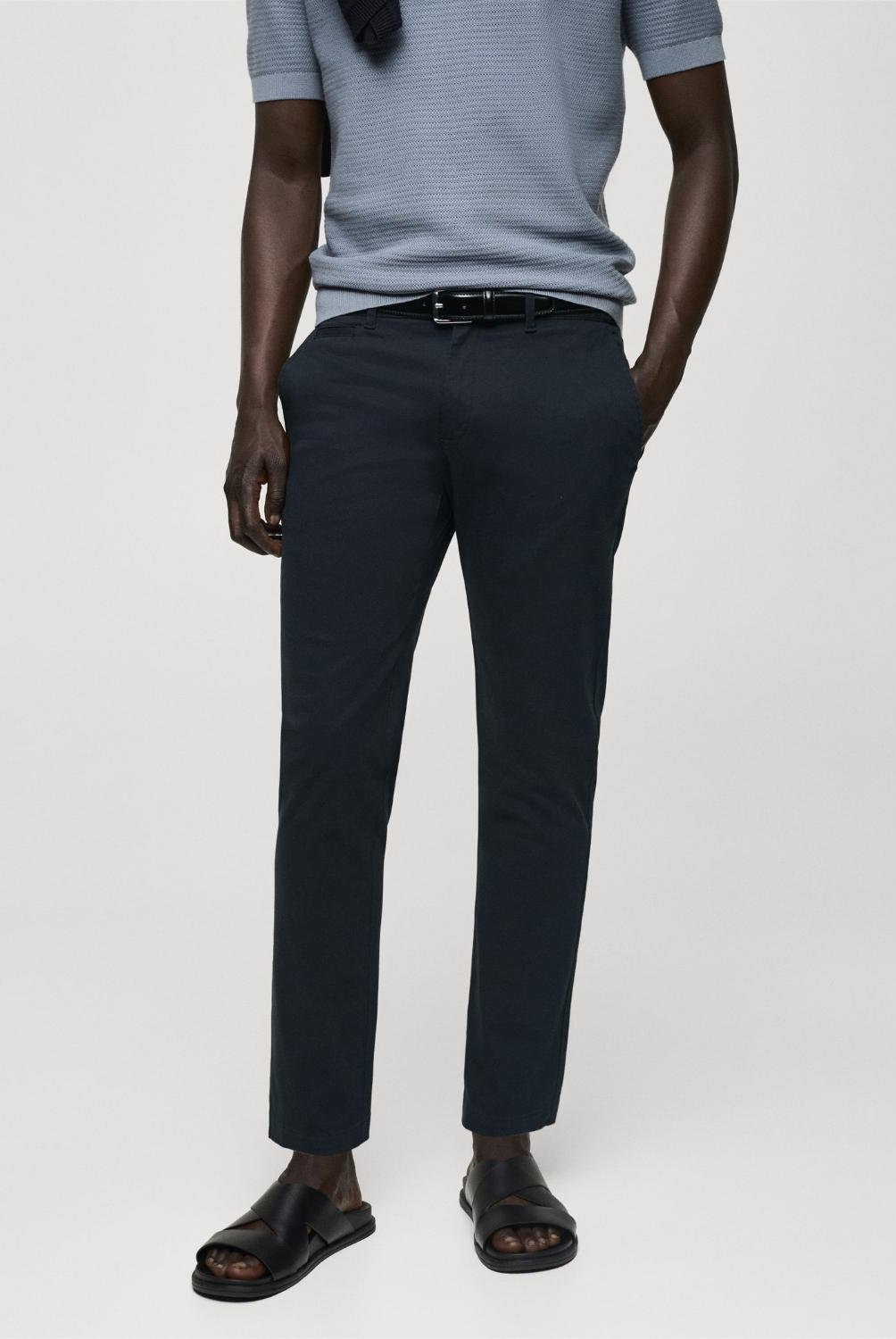 Pantalón Algodón Tapered Hombre Mango MANGO | falabella.com