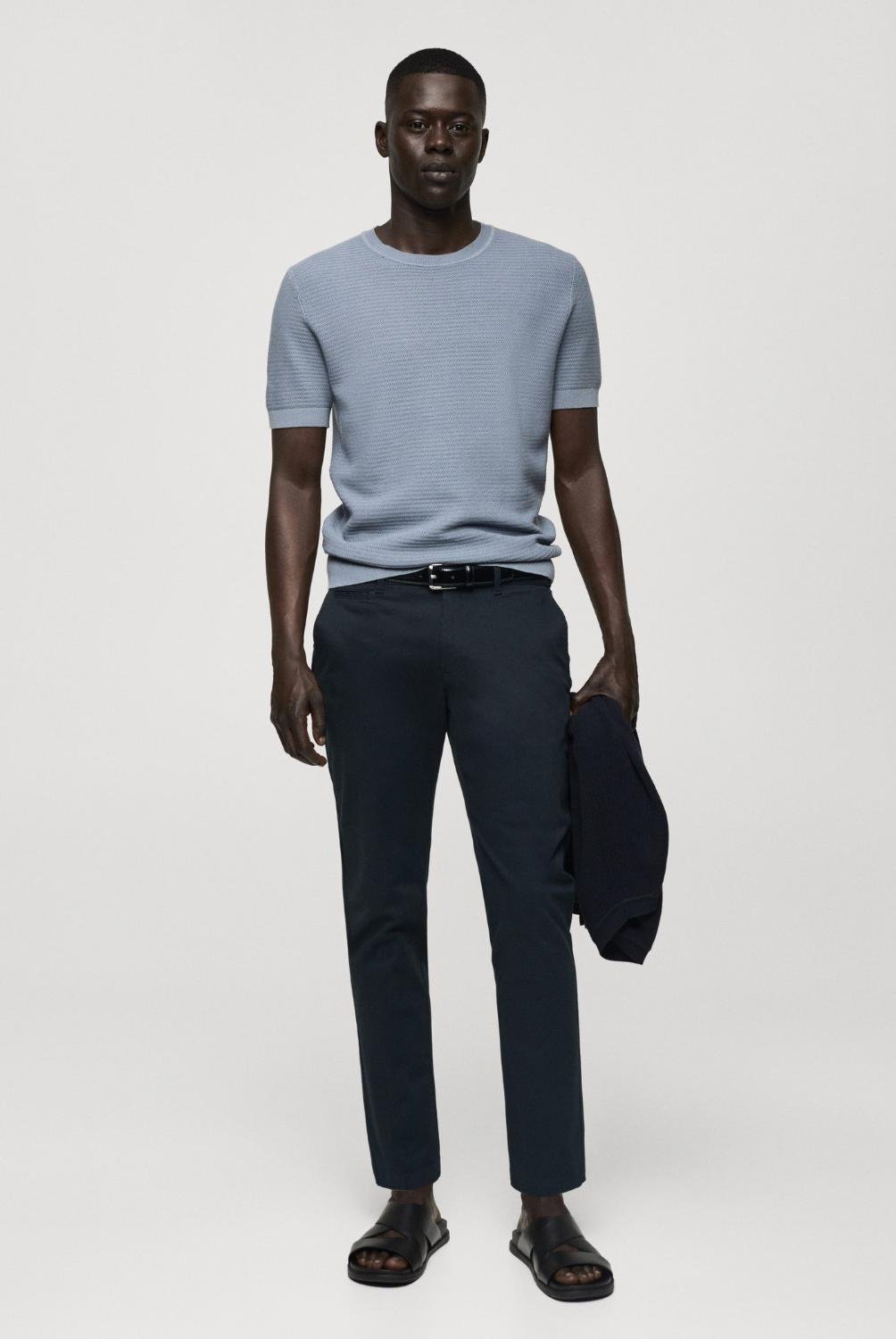 Pantalón Algodón Tapered Hombre Mango MANGO | falabella.com