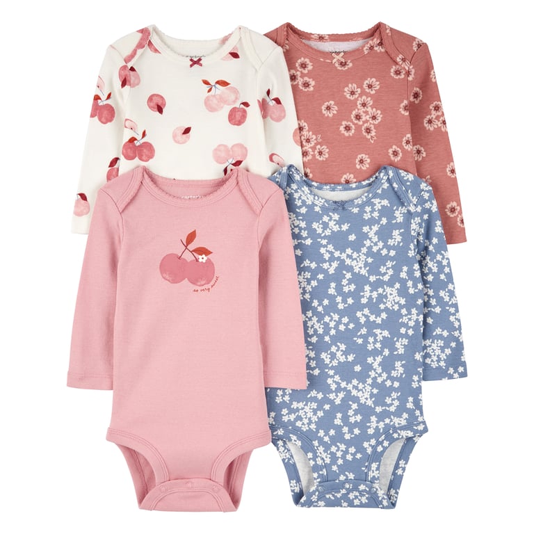 Body Bebé Niña Pack X4 Algodón Carters CARTER'S | falabella.com