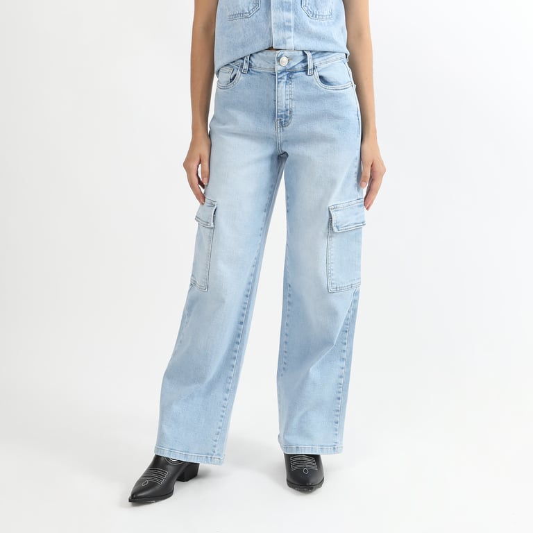 Jean Cargo Straight 100% Algodón Mujer Sybilla SYBILLA | falabella.com