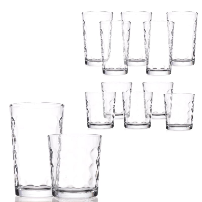 Vasos Altos y Bajos de Vidrio Set x 12 MICA | falabella.com