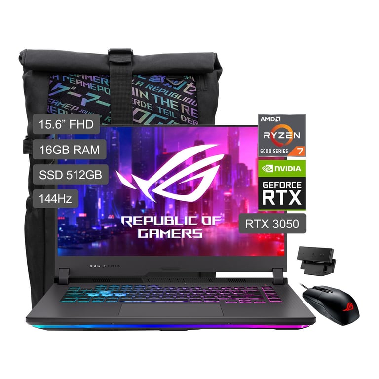 Gamer Asus Amd Ryzen 7 Rtx 3050 16gb 512 Gb Rog Strix G15 S | Knasta Perú