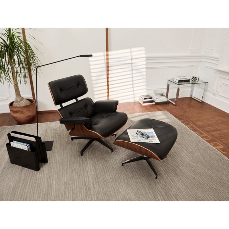 Butaca de Cuero Liam 1 Cuerpo con Reposapiés BASEMENT HOME | falabella.com