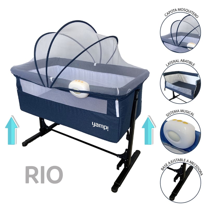 Cuna Colecho Bebe Musical con Mosquitero Rio YAMP | falabella.com