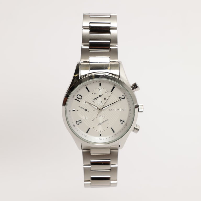 Reloj Basement Metal Plateado Y Blanco BASEMENT | falabella.com