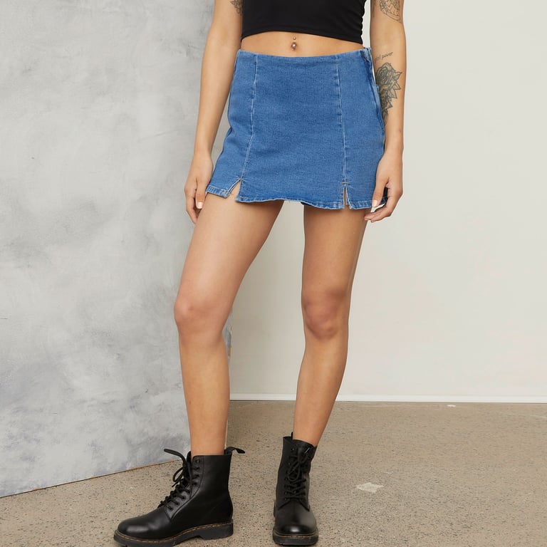 Falda Short Jean Mujer Denimlab DENIMLAB | falabella.com
