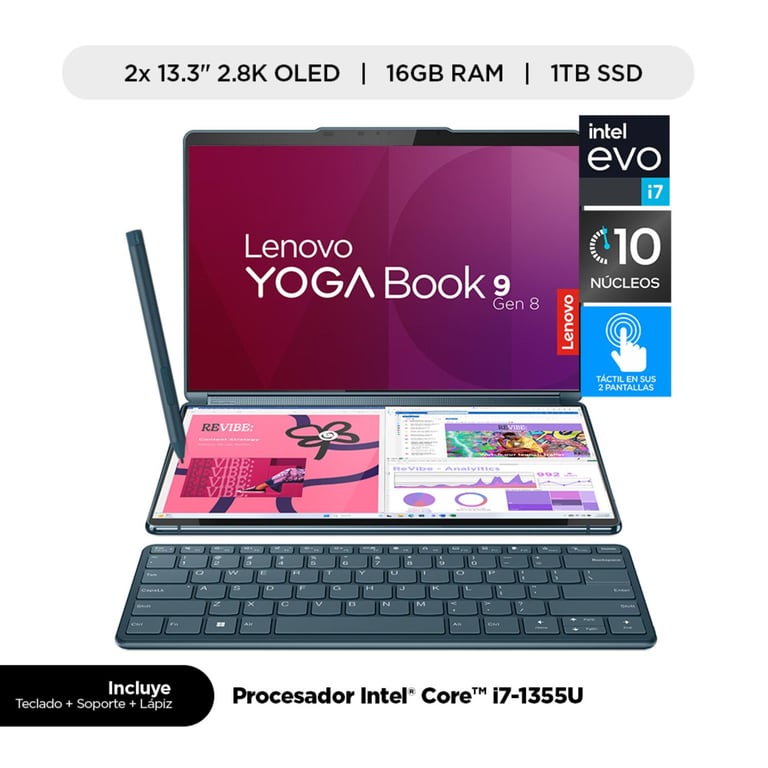 Laptop Lenovo Intel Core I7 16GB 1TB SSD Yoga Book9 13° Gen 13" Oled ...