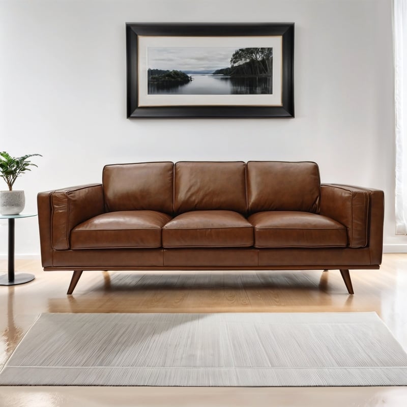 Sofá Bronco 3 Cuerpos Cuero BASEMENT HOME | falabella.com
